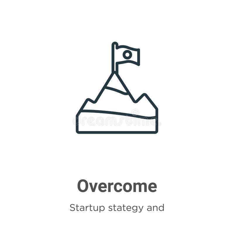 Overcome Outline Vector Icon. Thin Line Black Overcome Icon, Flat ...