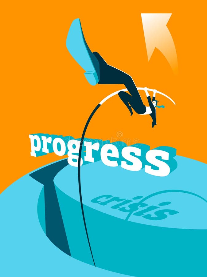 Overcoming the Crisis. Success Stock Vector - Illustration of crisis ...