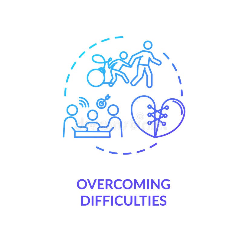 Overcoming Difficulties Icon. Element of Overcome Challenge ...