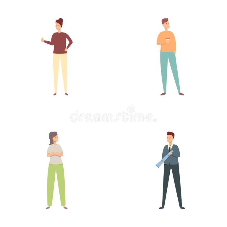 Overcoming Difficulty Icons Set Cartoon Vector. Personal Development ...