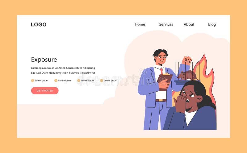 Overcoming Fears Web or Landing Stock Vector - Illustration of ...