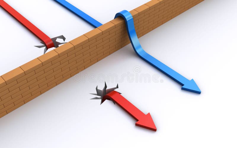 Underspined Vs Overspined Arrows Clipart