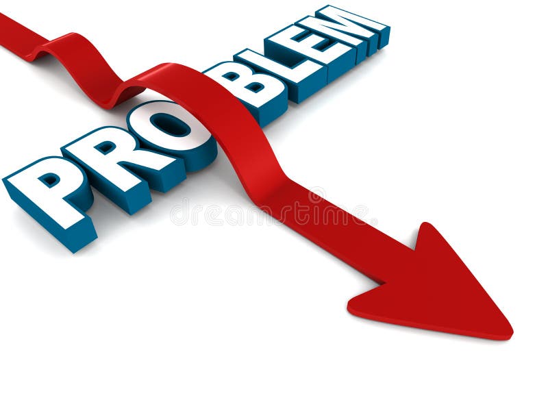 Overcome Problem with Solution Stock Illustration - Illustration of ...