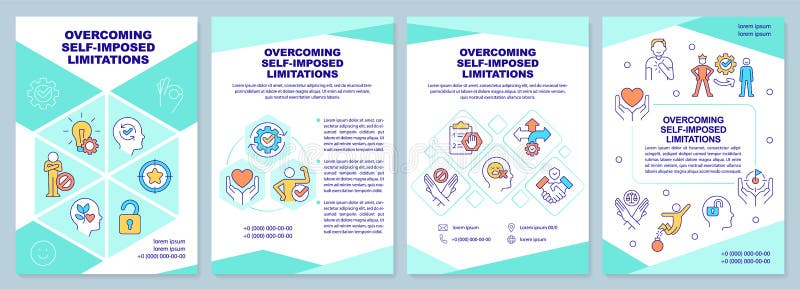 Overcoming Self Imposed Limitations Brochure Template Stock Vector ...