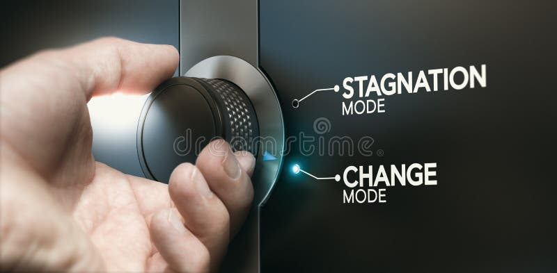 Overcoming Stagnation, Switching Career To Evolve Stock Image - Image ...