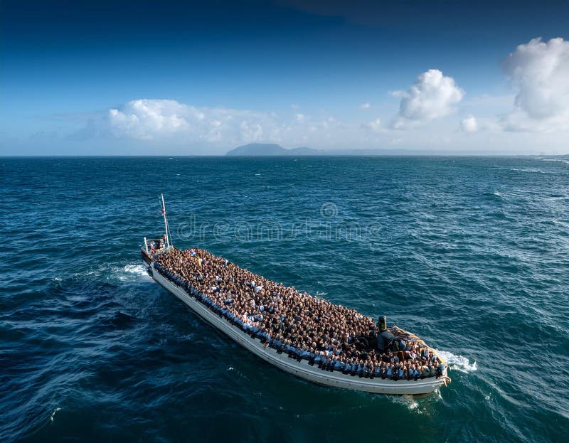 Overcrowded Dinghy Stock Illustrations – 4 Overcrowded Dinghy Stock ...