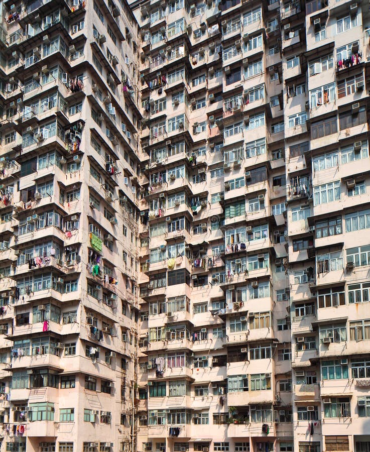 Overcrowded Residential Building Stock Image - Image of life ...