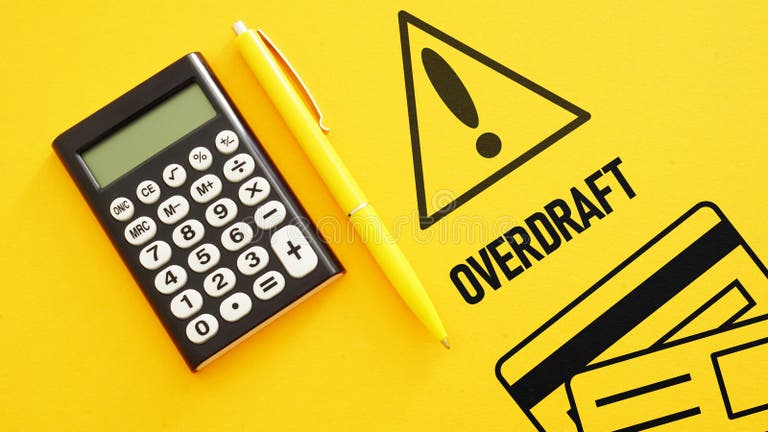 Overdraft is Shown Using the Text. Overdraft Fees Stock Photo - Image ...