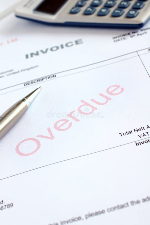 Unpaid Overdue Bills Clutched In Hand Stock Photo - Image of invoice ...