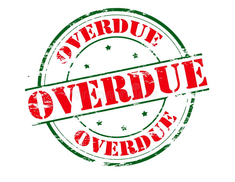 Overdue stock illustration. Illustration of rectangular - 92087442