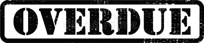 OVERDUE stamp black stock illustration. Illustration of graphic - 225021652