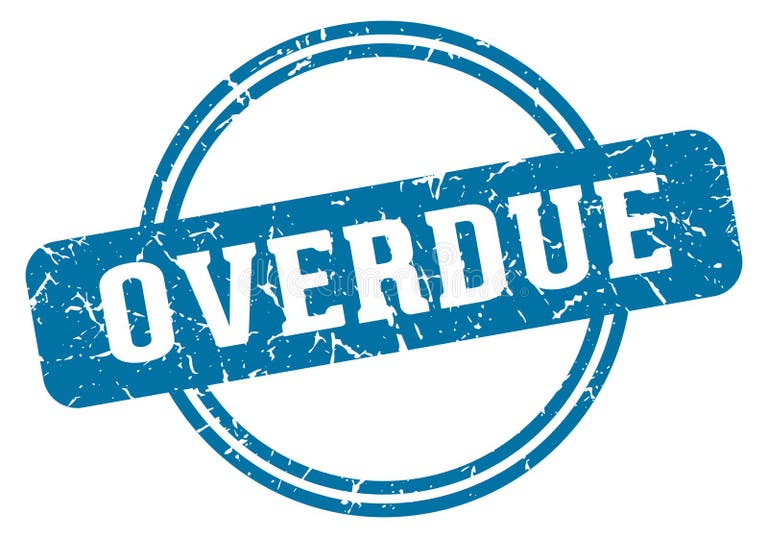 Overdue stamp stock vector. Illustration of rubber, vintage - 365329837