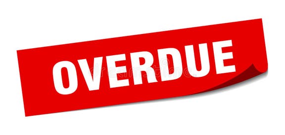 Overdue Sticker. Overdue Square Sign Stock Vector - Illustration of ...