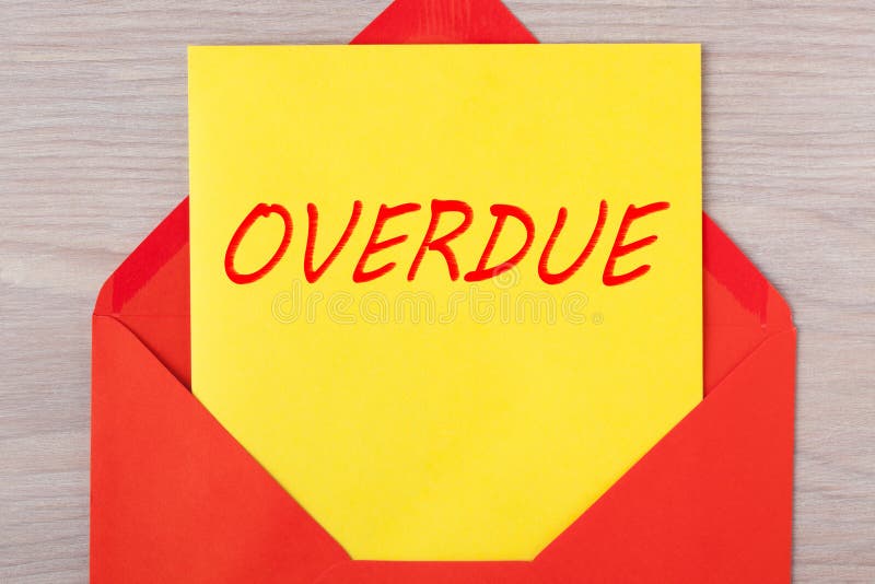 Red Overdue Envelope stock photo. Image of problem, future - 123135818