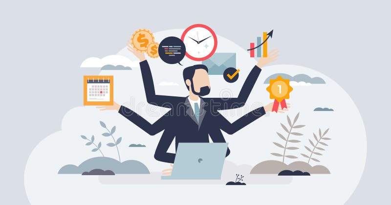 Overemployment As Multiple Jobs and Overworked Struggle Tiny Person ...