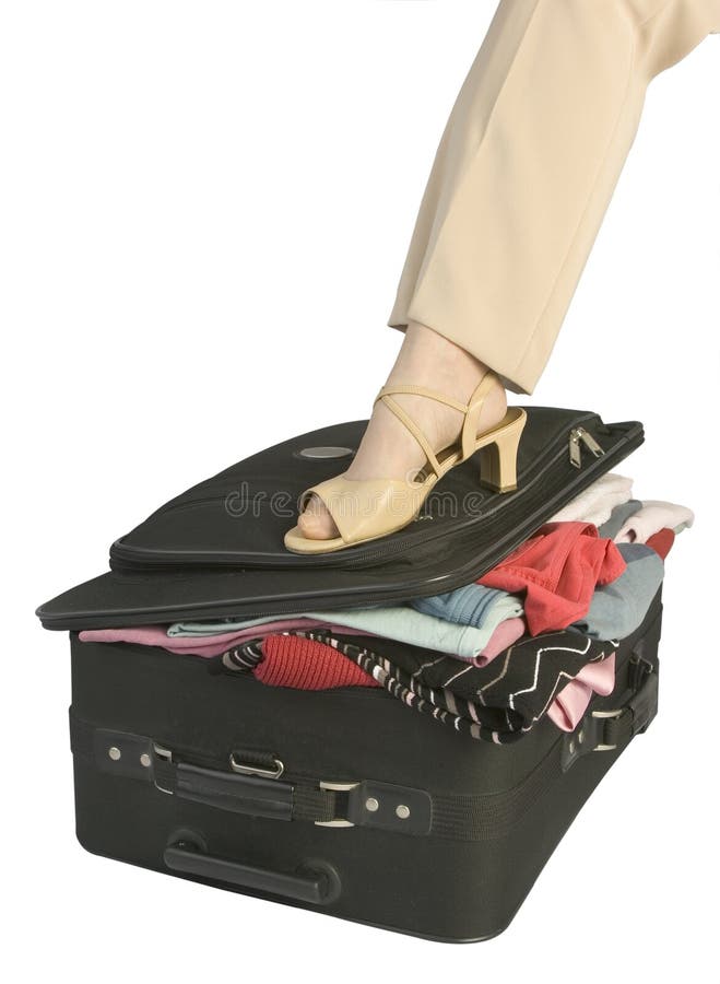 Overfilled Suitcase (1) stock photo. Image of case, packing - 349242
