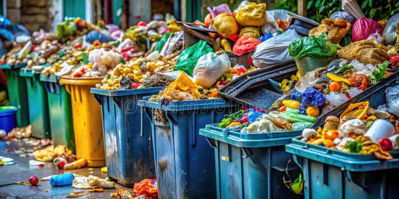 Overfilled Trash Bins a Visual Representation of Our Environmental ...