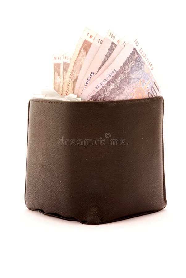 Overfilled wallet stock image. Image of bags, leather - 4489009