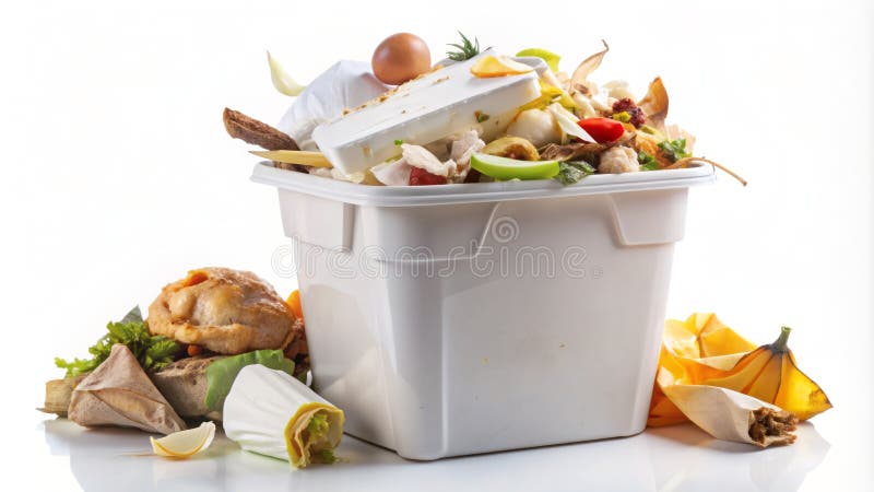 Overfilled Waste Bin Overflowing with Trash Ready for Recycling and ...