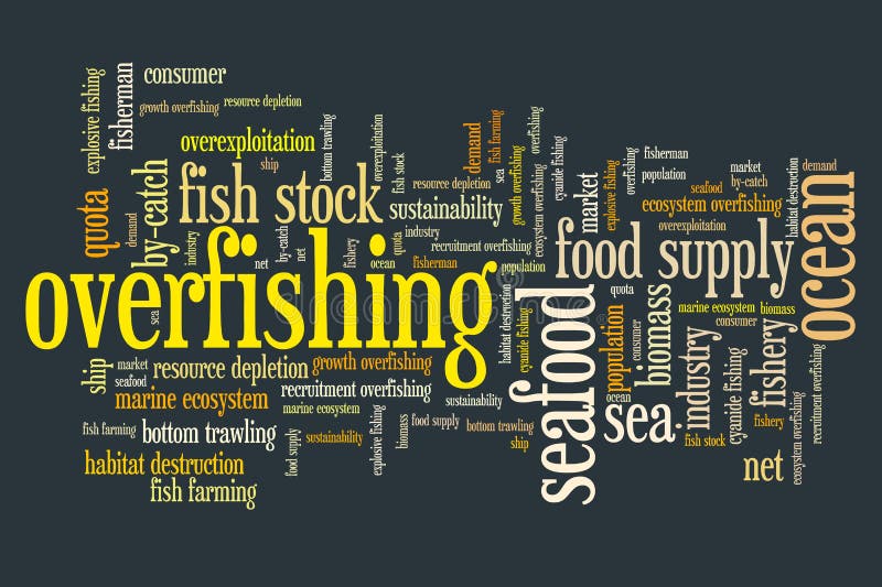 Overfishing stock de ilustración. Ilustración de etiqueta - 42703700