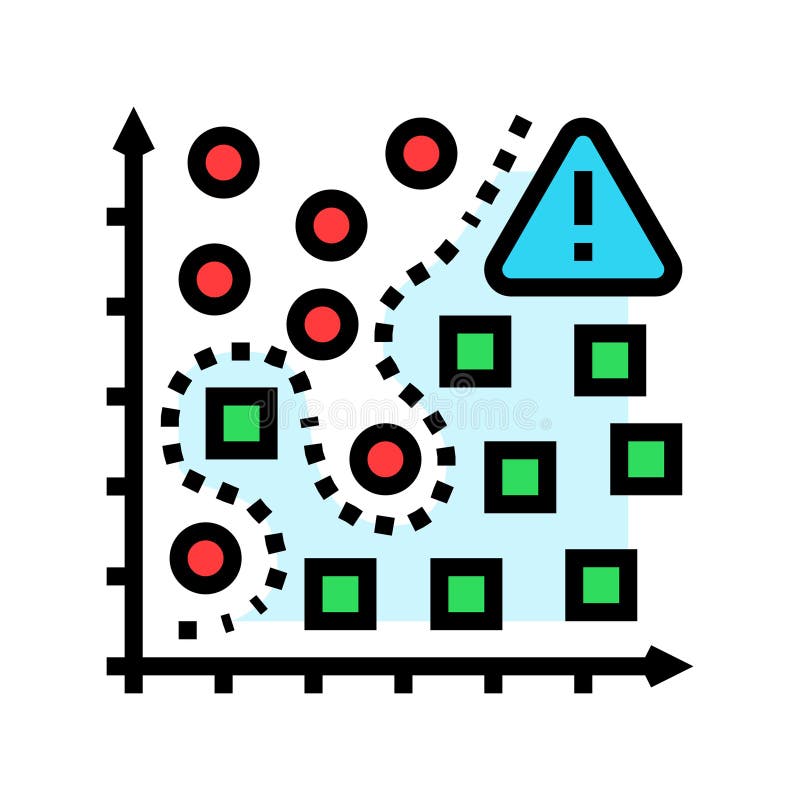 Overfitting Warning Machine Learning Color Icon Vector Illustration ...