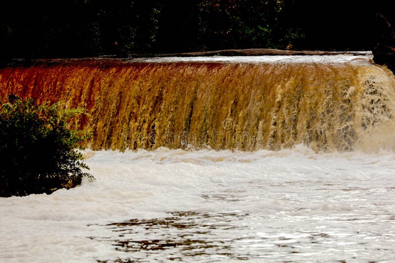 Overflow on the Flooded of the River Stock Image - Image of brown ...