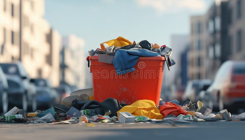 Overflow of Garbage in Urban City Stock Photo - Image of rubbish, city ...
