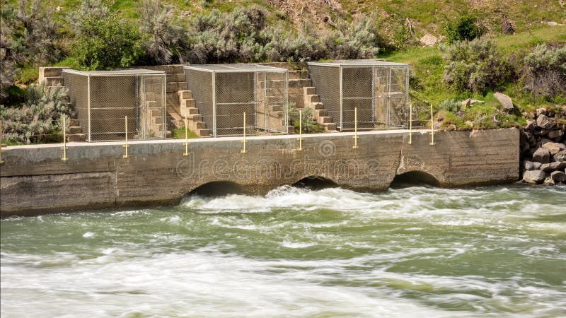 Overflow Gates on a Dam Located in Idaho Stock Image - Image of boise ...