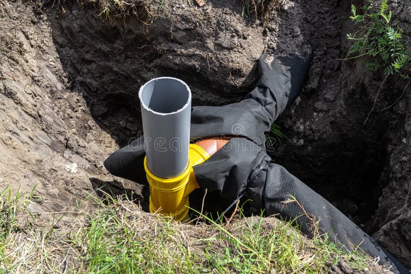 Overflow and Infiltration Well Connected To Drainage Pipes, Dug in a ...