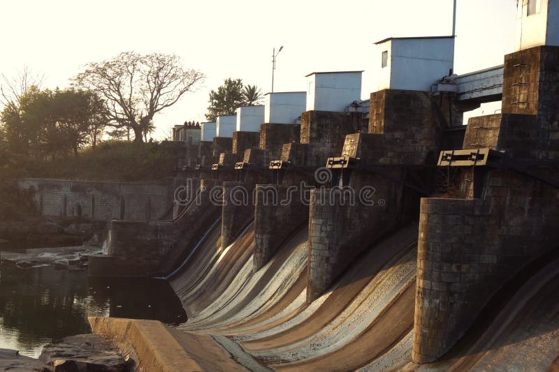 Overflow Outlet of a Dam or Water Reservoir Stock Image - Image of ...