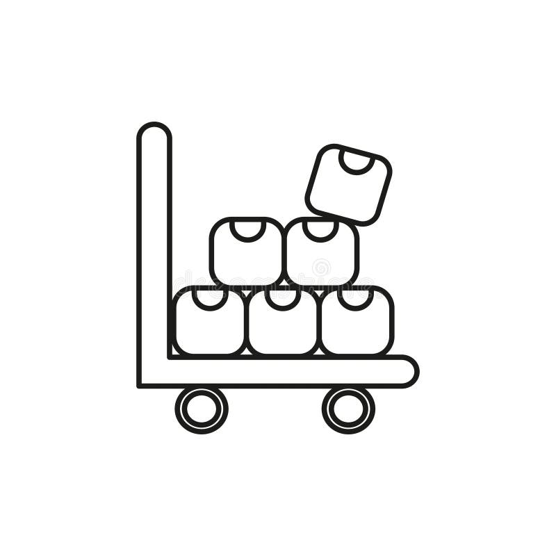 Overflow Shipment Icon Flat Line Symbol Set Stock Vector - Illustration ...