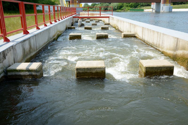 Overflow Weir on English Canal Stock Photo - Image of weir, canal ...