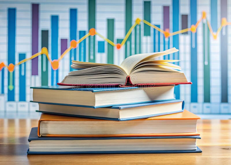 Overflowing Desk a Visual Symphony of Learning Materials Stock ...