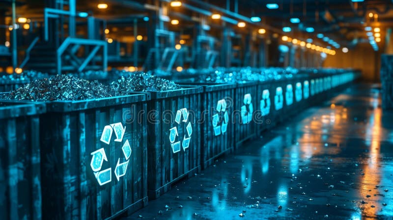 Overflowing Metal Container Filled with Trash Stock Image - Image of ...