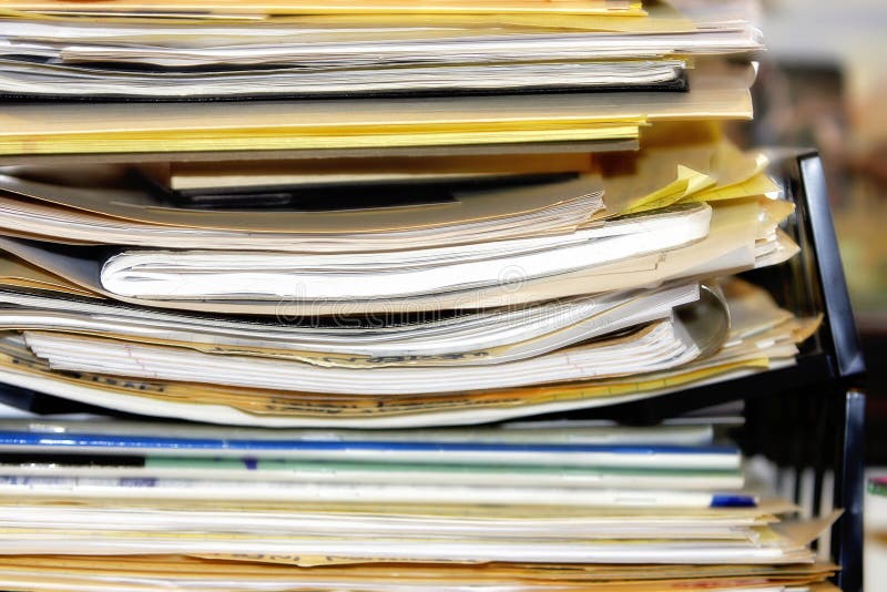 Overflowing Paperwork Pile #2 Stock Photo - Image of inbox, homework ...