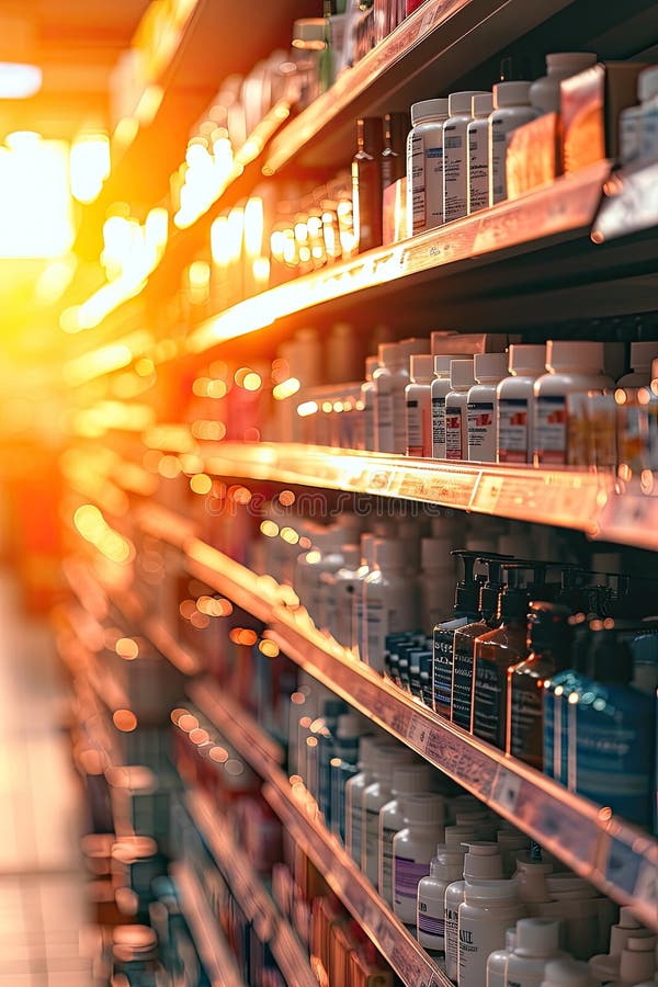 Overflowing Pharmacy Filled with Medicine Stock Illustration ...