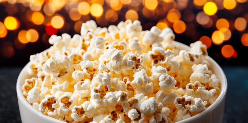 Overflowing Popcorn in Red and White Striped Container Stock Image ...