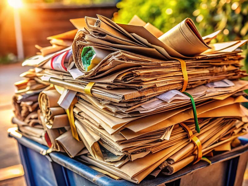 Overflowing Recycling Bin a Visual Representation of Sustainable Waste ...