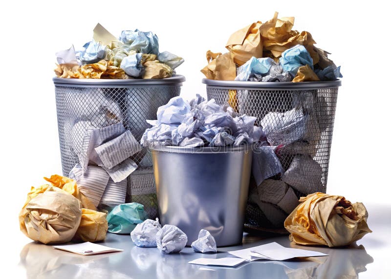 Overflowing Recycling Bins a Visual Representation of Waste Management ...