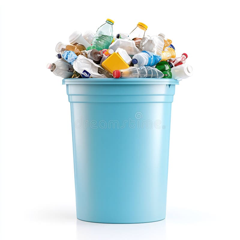 Recycle Bin Overflowing Plastic Bottles Containers Stock Photos - Free ...