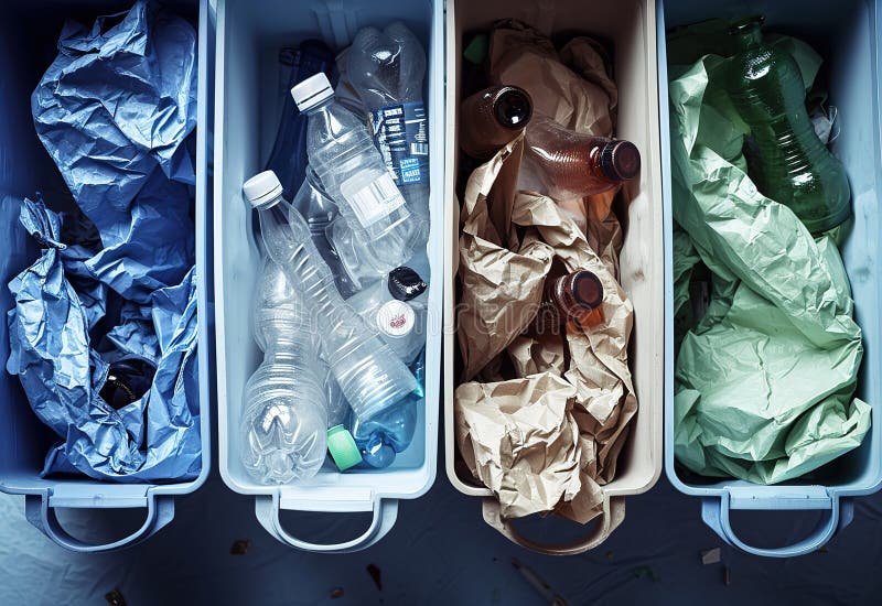 Overflowing Trash Cans Filled with Plastic Waste are a Prime Example of ...