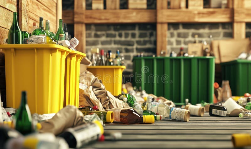 Overflowing Waste Containers in Cluttered Environment with Scattered ...