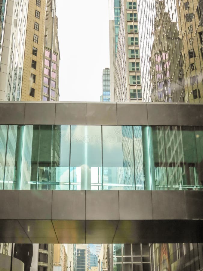 Part of the Central Elevated Walkway System, Honk Kong Stock Photo ...