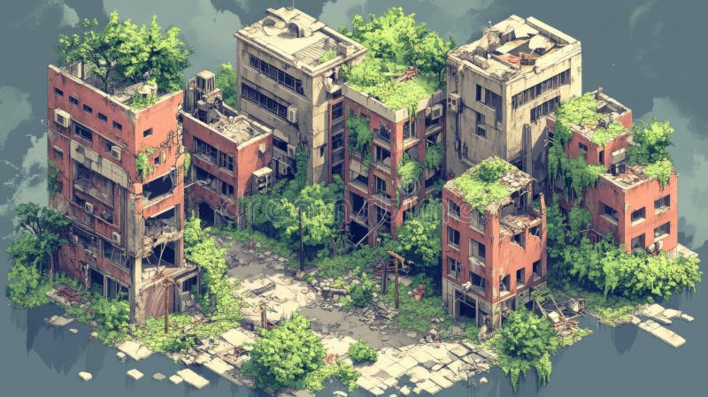 Overgrown City Stock Illustrations – 4,921 Overgrown City Stock ...