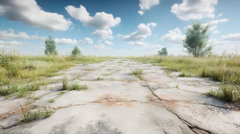 Overgrown Pathway 3D Illustration Stock Illustration - Illustration of ...
