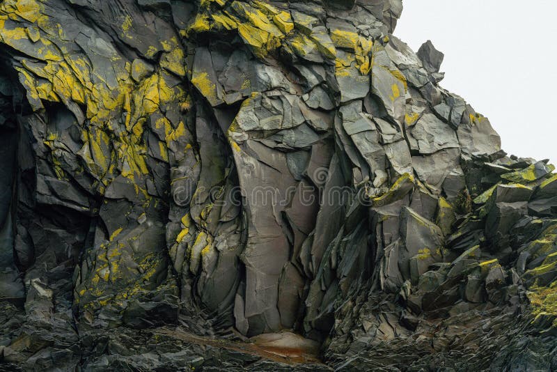 Overgrown Sharp Rocks on the Beach Stock Image - Image of planet, rocky ...