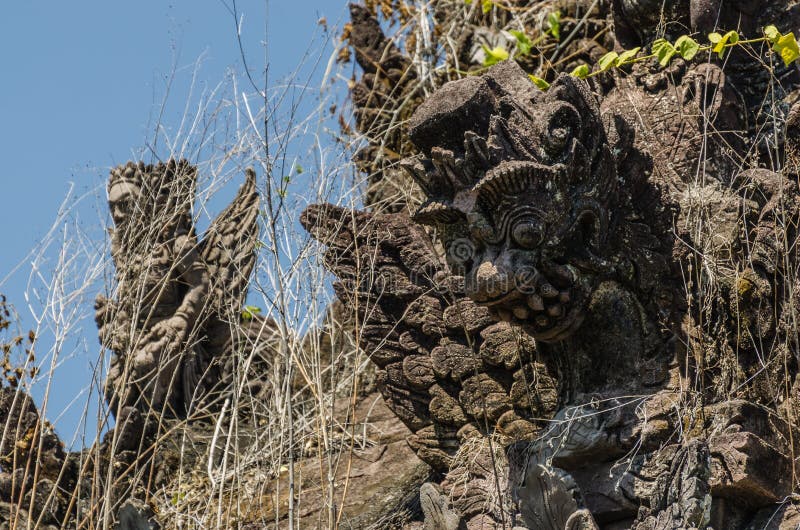 Overgrown temple in bali stock image. Image of monk, building - 90067193