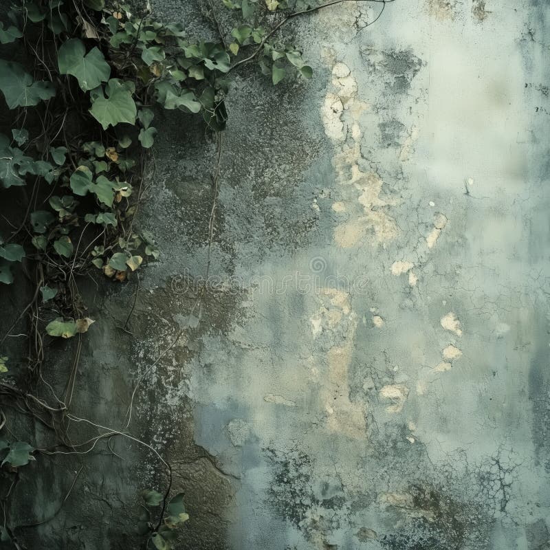 Overgrown Wall with Vines, Revealing an Aged and Weathered Surface ...