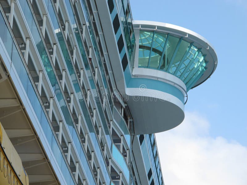 Overhanging Spa on Cruise Ship Stock Image - Image of cantilever, water ...