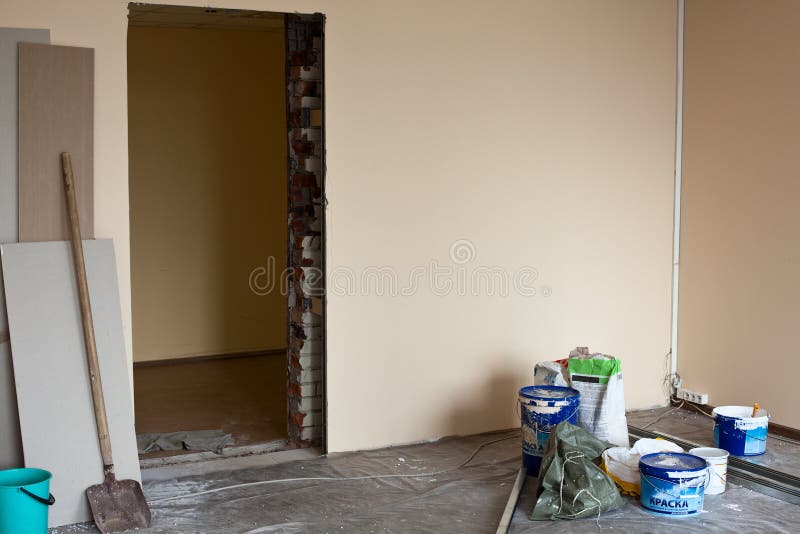 Overhaul in room stock image. Image of empty, desolation - 19173369